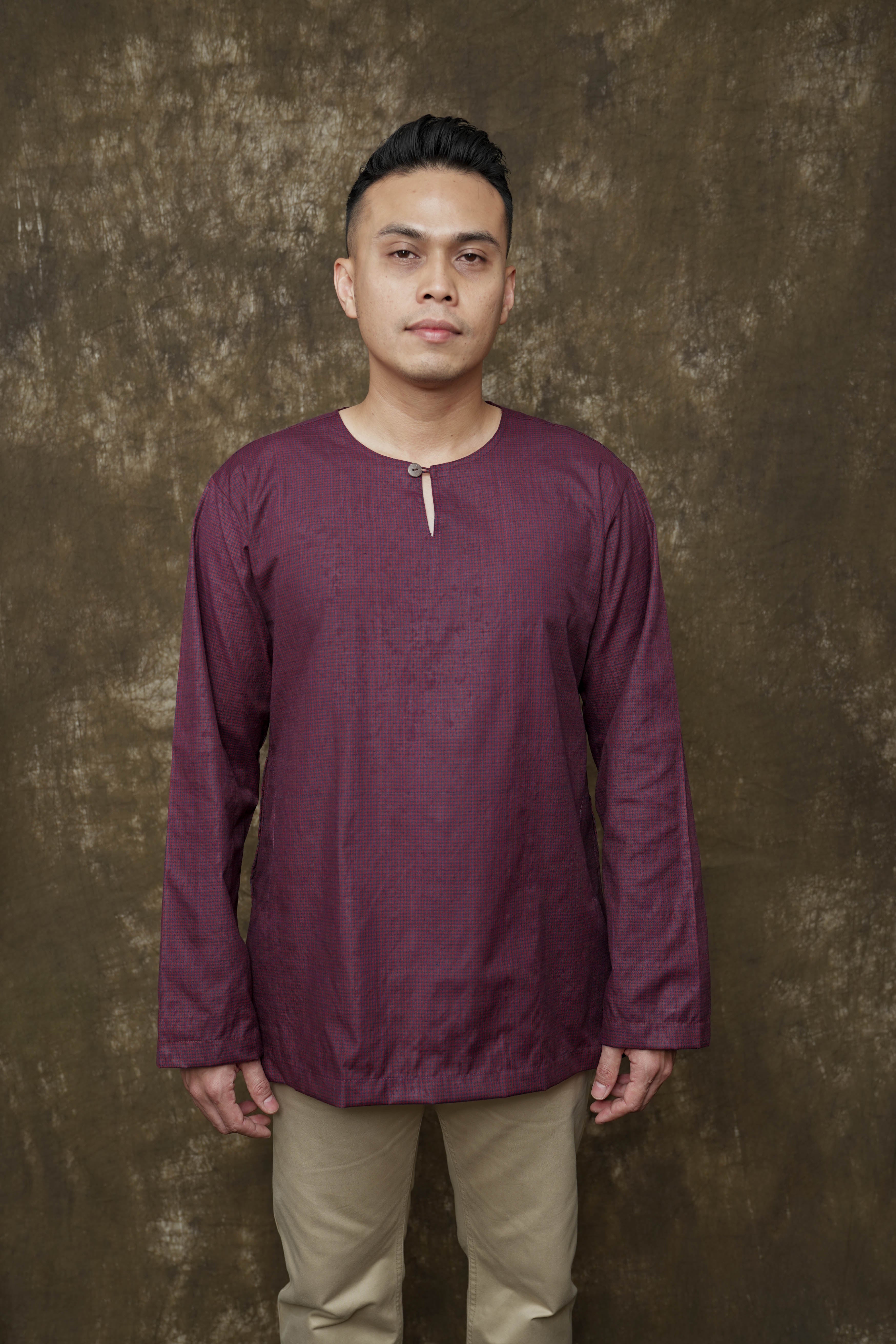 Kurta Ziyyad Long Sleeve Top (Checkered) – Qalas